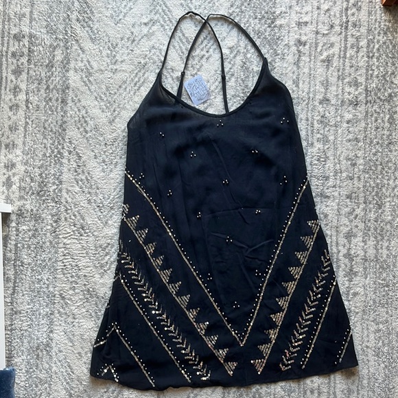 Free People | Dresses | Free People Black Mini Dress New With Tags And ...